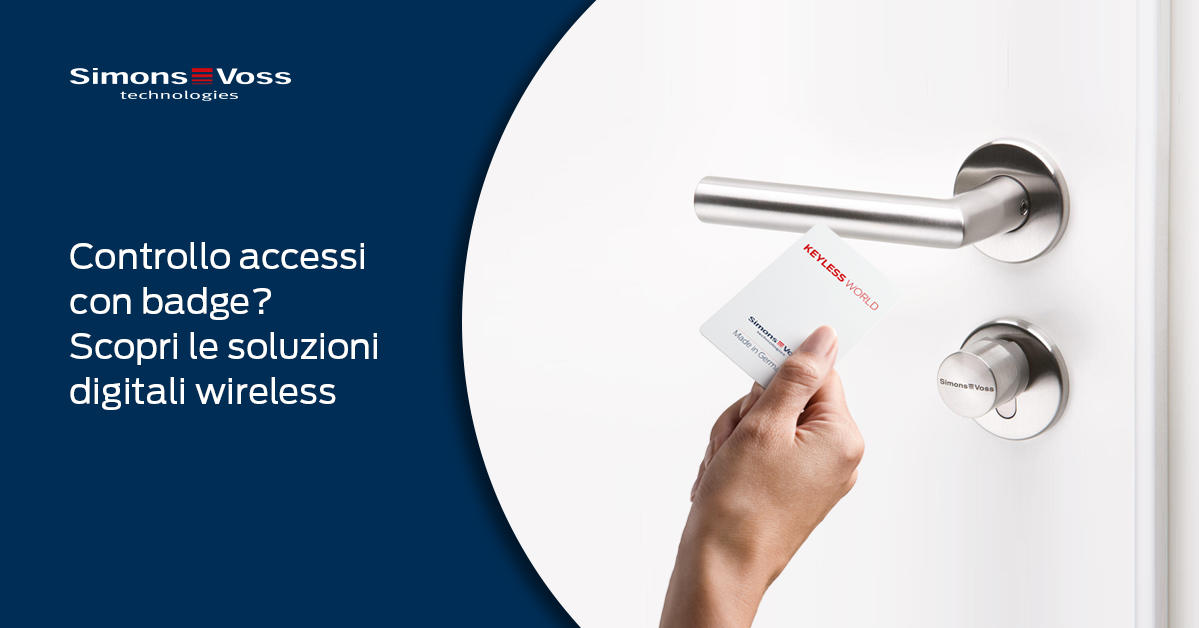 Controllo accessi con badge: scopri le soluzioni senza fili SimonsVoss ...